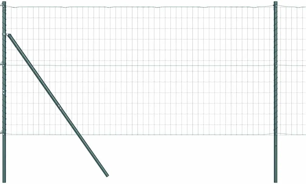 Euro plotové kotvení 10 x 1,2 m Ocel potažená PVC Zelená 3350291