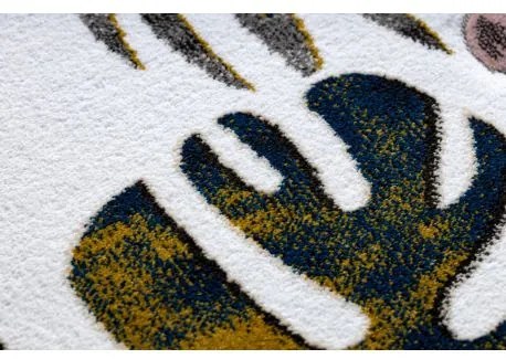 koberec ZAHRADA, PLAMEŇÁCI, LISTY MONSTERY, krémový velikost 140x170 cm | krásné koberce cz