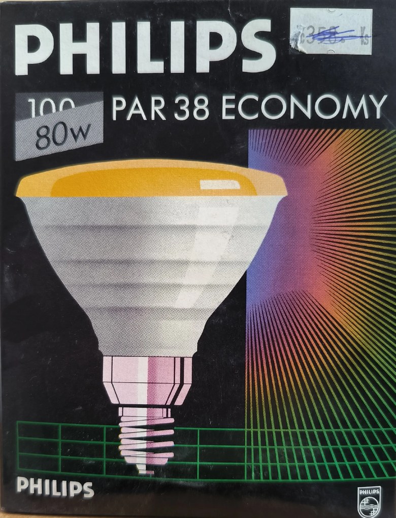 Philips PAR38, 80W, 680 lumenů, E27 žlutá