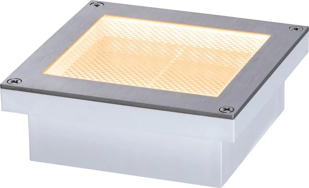P 94595 LED zemní svítidlo Smart Home Zigbee Brick neláká hmyz IP67 hranaté 100x100mm CCT 1W 230V ocel ocel - PAULMANN