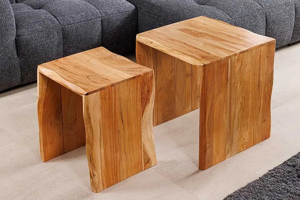 Sada odkládacích stolků Massive 55 cm akácie