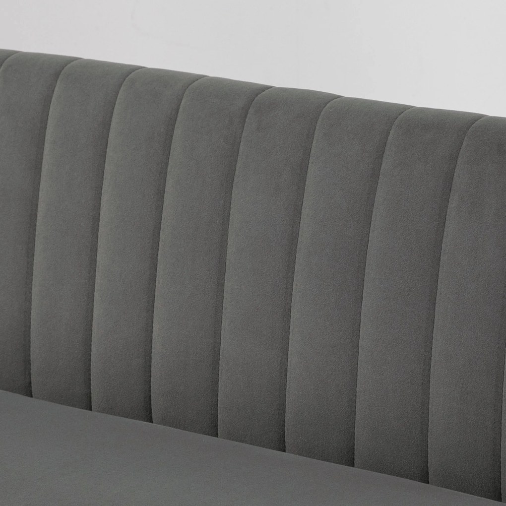 HOMCOM 2místná pohovka dvoumístný loveseat se vzhledem lnu, dvojsedák, dřevěné nohy, do 150 kg, tmavě šedá, 117 x 56,5 x 77 cm| Aosom