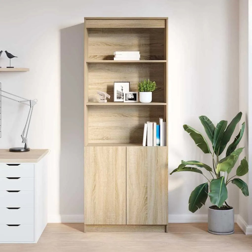 Skříň highboard dub sonoma 70 x 35 x 180 cm kompozitní dřevo 3328473