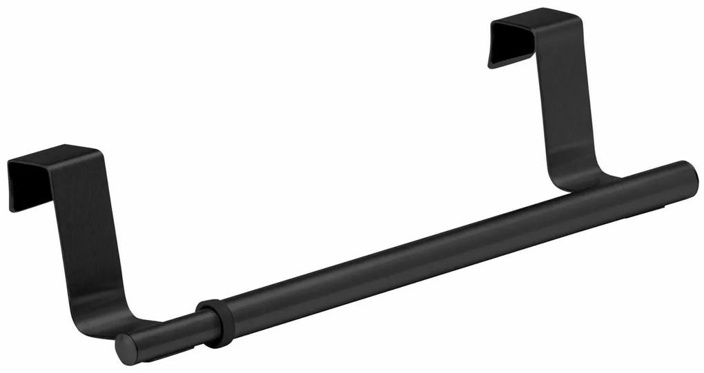 Wenko Nastavitelný nerezový držák na utěrky 22-35 cm, černá