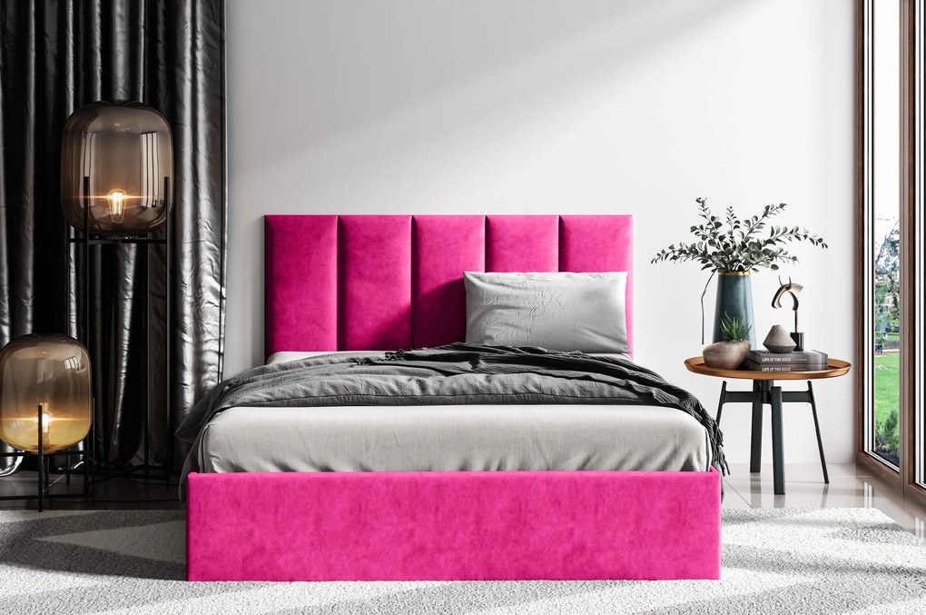 Eka Čalouněná postel Lucy 1 - 160x200 cm Barva látky Trinity: Světle hnědá (Trinity 2306), Úložný prostor: Bez úložného prostoru