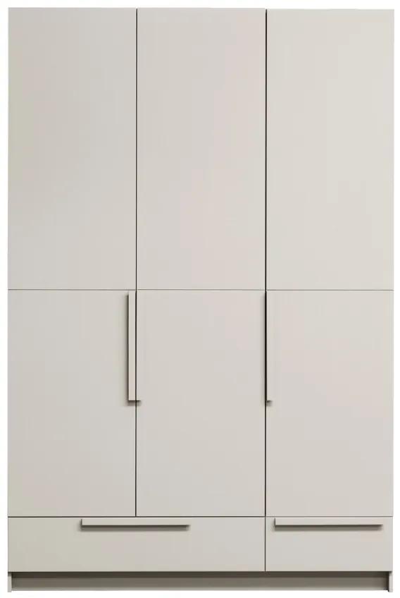 OnaDnes -20% Hoorns Bílá dřevěná šatní skříň Pamela 215 x 142 cm