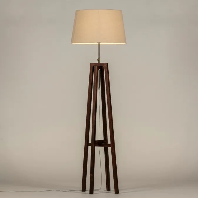 Stojací designová lampa Paola Taupe and Dark Brown