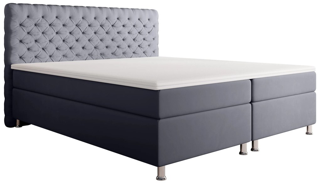 K&M postele Boxspring postel Luxury Dream bez úložného prostoru Velikost postele: 140 × 200 cm, Výběr matrace: Oboustranná pružinová matrace - středn…