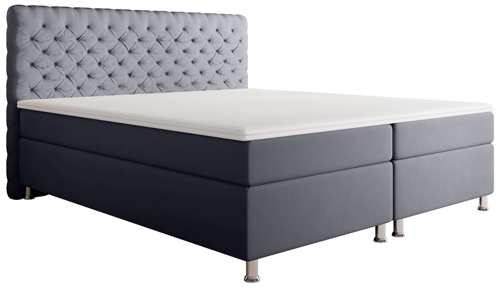 K&M postele Boxspring postel Luxury Dream bez úložného prostoru Velikost postele: 200 × 200 cm, Výběr matrace: Oboustranná pružinová matrace - středn…