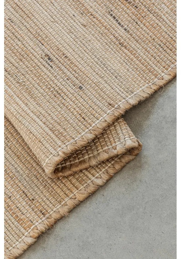 Béžový oboustranný/ručně tkaný koberec s příměsí juty 80x150 cm Handloom – Hanse Home