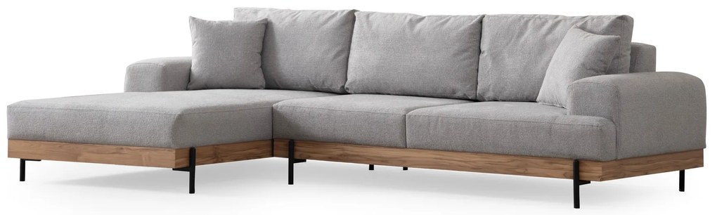 Hanah Home Rohová pohovka ETI dub šedá levá 280 cm