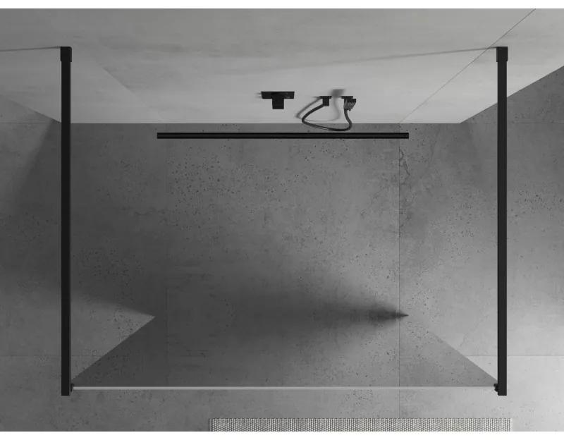 Mexen Kioto volně stojící sprchová zástěna 100 x 200 cm, Zrcadlo, Černá - 800-100-002-70-50