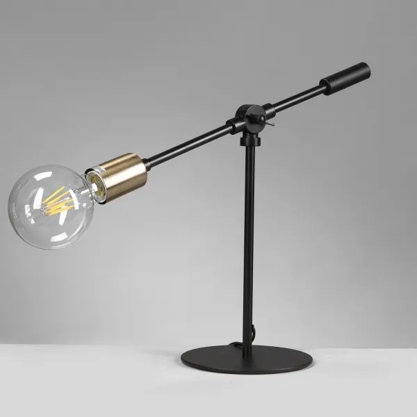 ONLI - Stolní lampa ASTE 1xE27/15W/230V 45 cm černá/zlatá