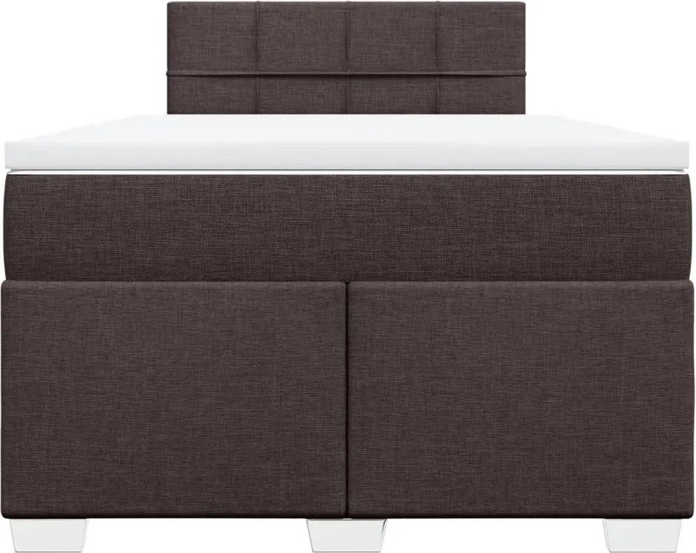 Box spring postel s matrací tmavě hnědá 120x190 cm textil 3288130