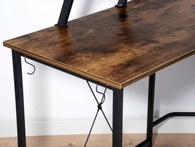 Rohový kancelářský stůl AMORA Rustic