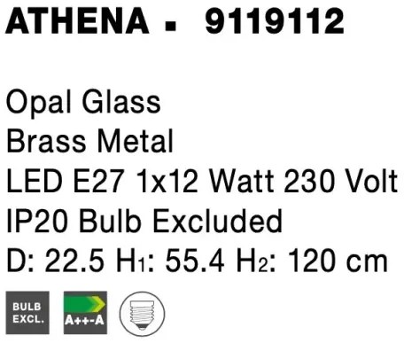 Luxusní lustr Athena 22.5 bílé