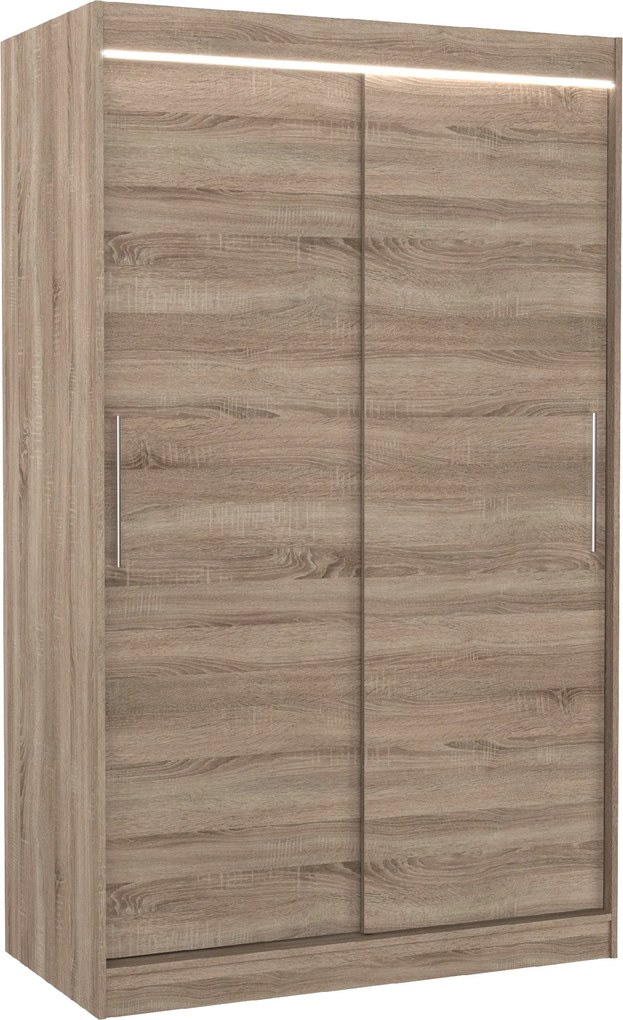 ADRK Furniture Posuvná skříň s LED osvětlením COLLIN 120 ADRK-SW-COL-T-120+L