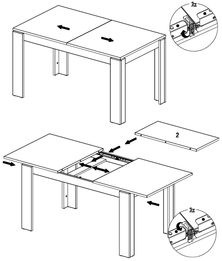 Sconto Jídelní stůl ALEXA šedá