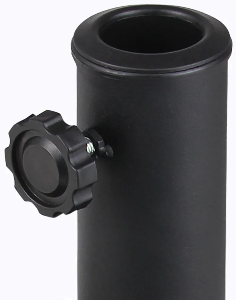 Půlkruhový stojan na slunečník, pro 38-48 mm, černý 104166