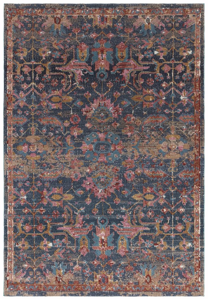 Modrý koberec Cure Blue Retro Rozměry: 195x290 cm