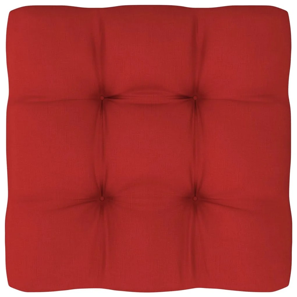 314383 vidaXL Poduška na pohovku z palet červená 60 x 60 x 10 cm