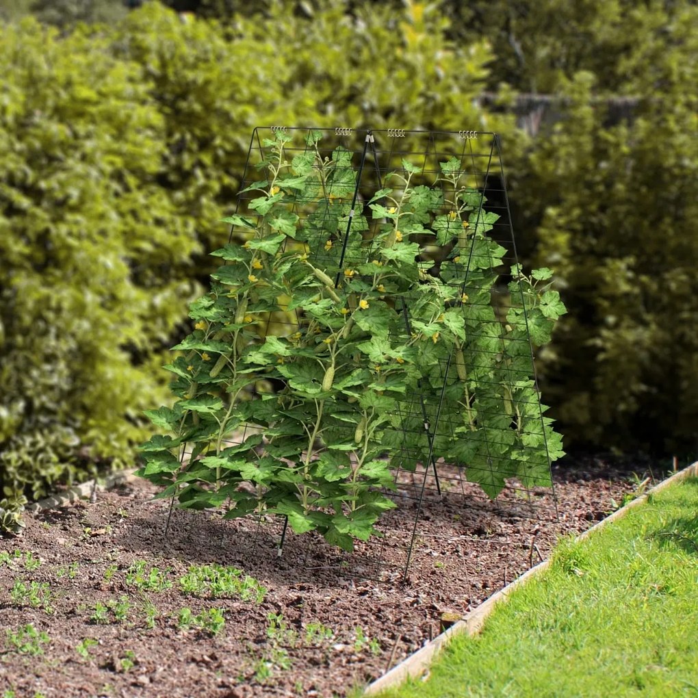 Costway 2dílná podpěra zelená Garden Trellis pro popínavé rostliny, zelený