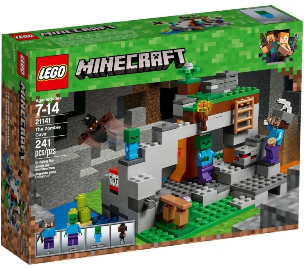 Lego stavebnice lego minecraft 21141 jeskyně se zombie
