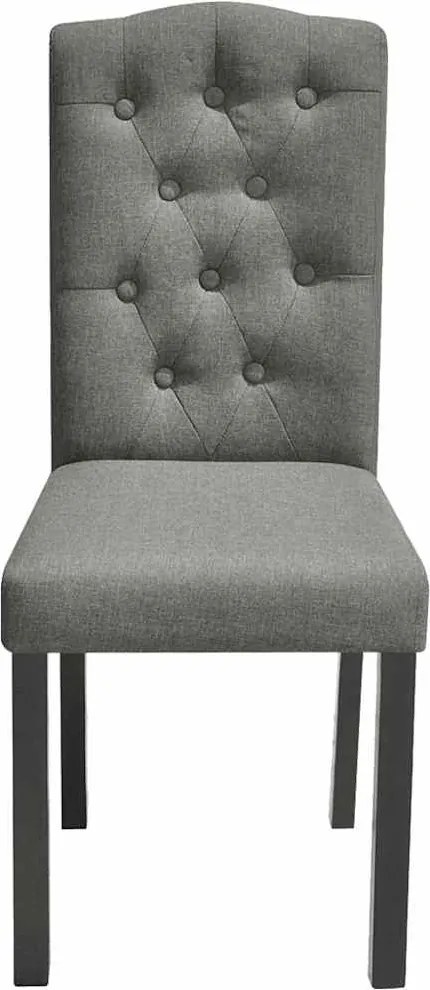 Jídelní židle 6 ks šedé textil 272247