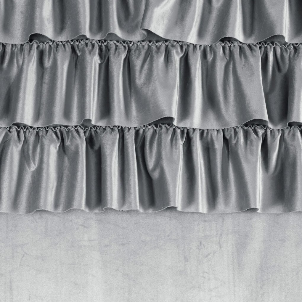 ZATEMŇOVACÍ ZÁVĚS NA PÁSCE AURA 140X270 CM STŘÍBRNÁ