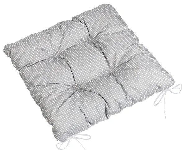 Bellatex Sedák Adéla prošívaný 40x40 cm Kostička Šedá,Bílá