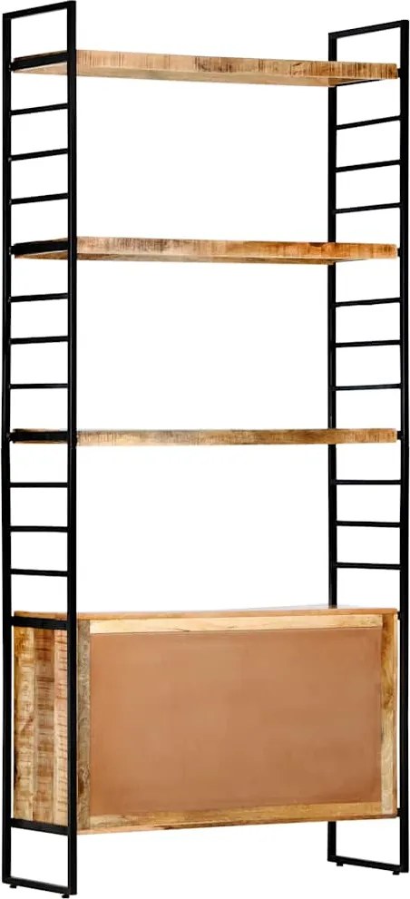 4patrová knihovna 80 x 30 x 180 cm hrubé mangovníkové dřevo 284422