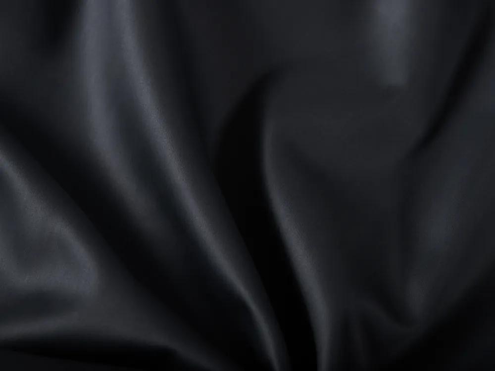 Biante Obdélníkový bavlněný saténový ubrus ST-006 Černý 120x180 cm