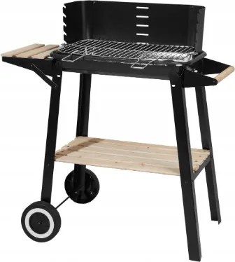 Velký mobilní gril na dřevěné uhlí nastavitelný na kolečkách Grillmeister