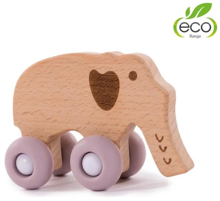Dřevěná hračka B-WOODY Elephant Pastel Pink