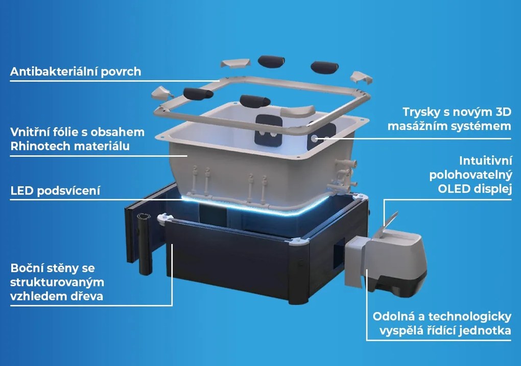 Marimex | Vířivý bazén MSPA Oslo Sapphire F-SA063W | 11400303