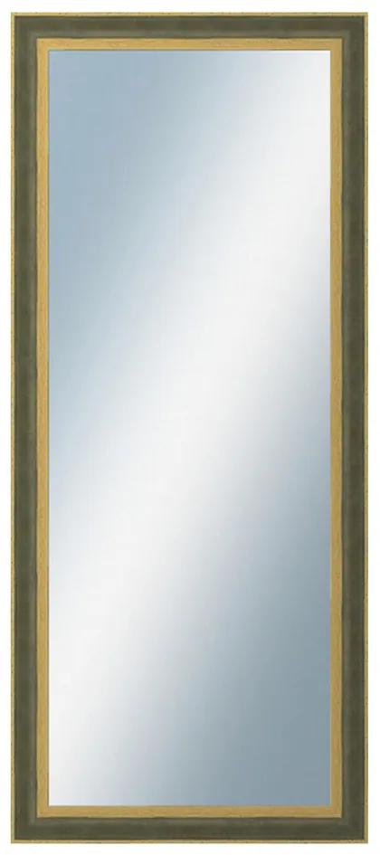 DANTIK - Zarámované zrcadlo - rozměr s rámem cca 60x140 cm z lišty ZVRATNÁ zelenozlatá plast (3070)