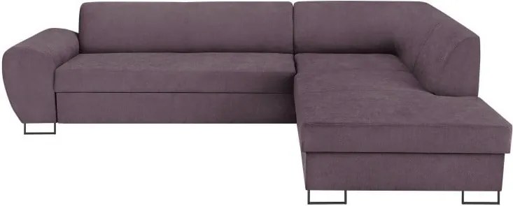 Fialová rohová rozkládací pohovka s úložným prostorem Kooko Home XL Right Corner Sofa Piano