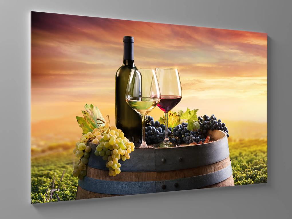 Liox Obraz sklenice vína Rozměr: 90 x 60 cm