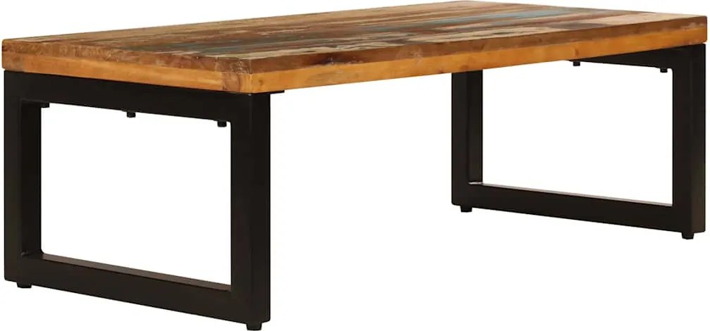 Konferenční stolek 100x50x35cm masivní recyklované dřevo a ocel 247338