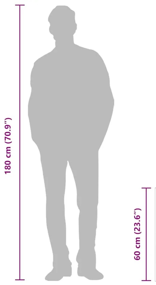 vidaXL Marketos Středová pohovka s 1 opěradlem krémově bílá masivní akácie