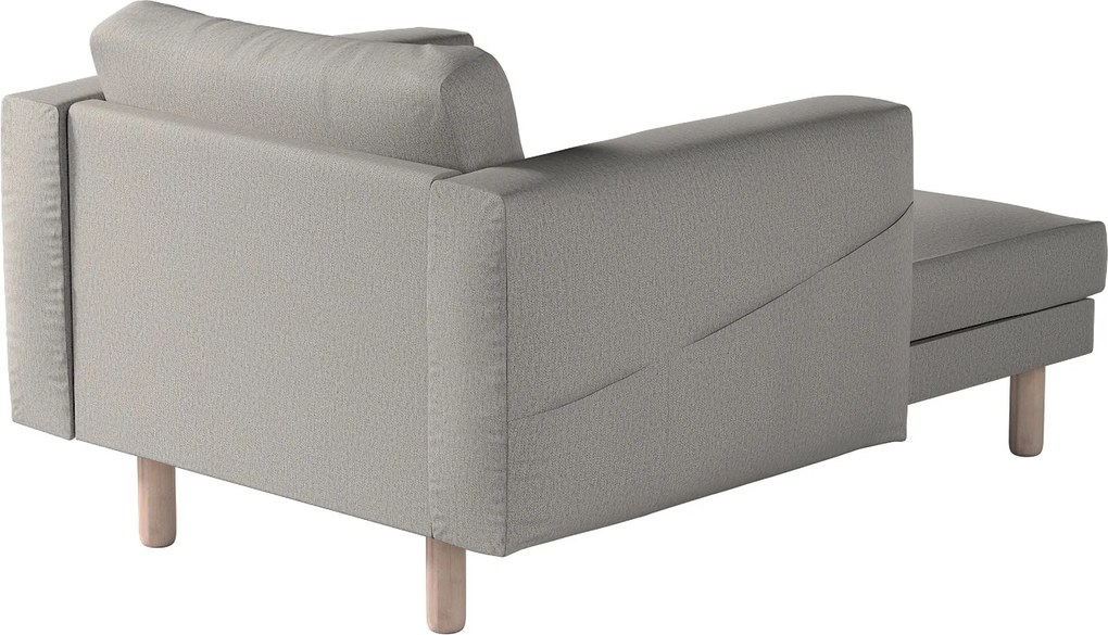 Potah na IKEA Norsborg šezlong s loketními opěrkami barva šedá látka pletený vzor