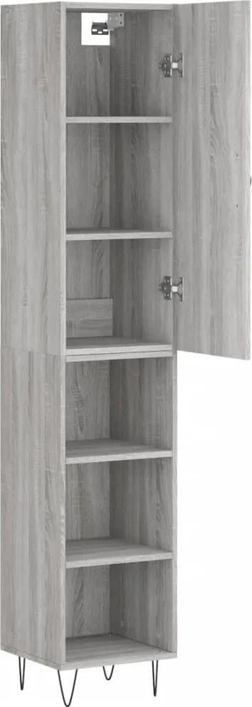 Skříň highboard šedá sonoma 34,5 x 34 x 180 cm kompozitní dřevo 3199015