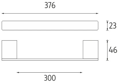 Nimco Držák na ručníky, 38 cm KIBO černá -