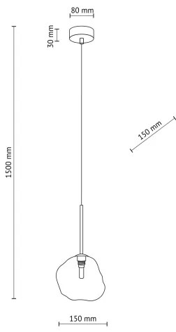 Lustr na lanku LAVA 1xG9/8W/230V bronzová/kouřová béžová