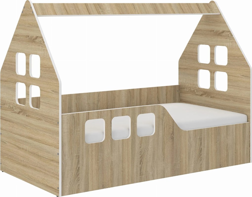 Wooden Toys Dětská postel DOMEK SONOMA 160x80 (vlevo)