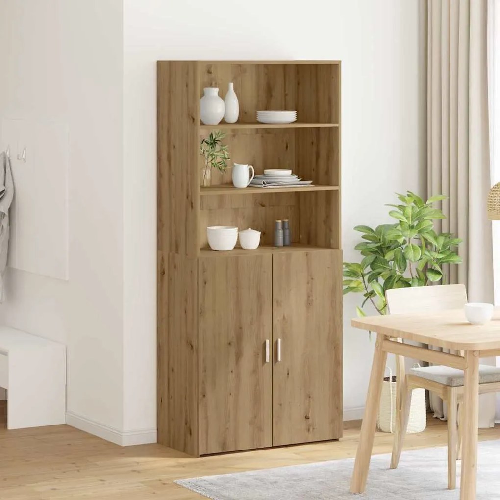 Vysoký bufet Artisanový dub 80 x 42,5 x 185 cm Kompozitní dřevo 3402633