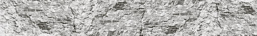 DIMEX | Fototapeta do kuchyně Textura zdi KI-420-266 | 420 x 60 cm | šedá