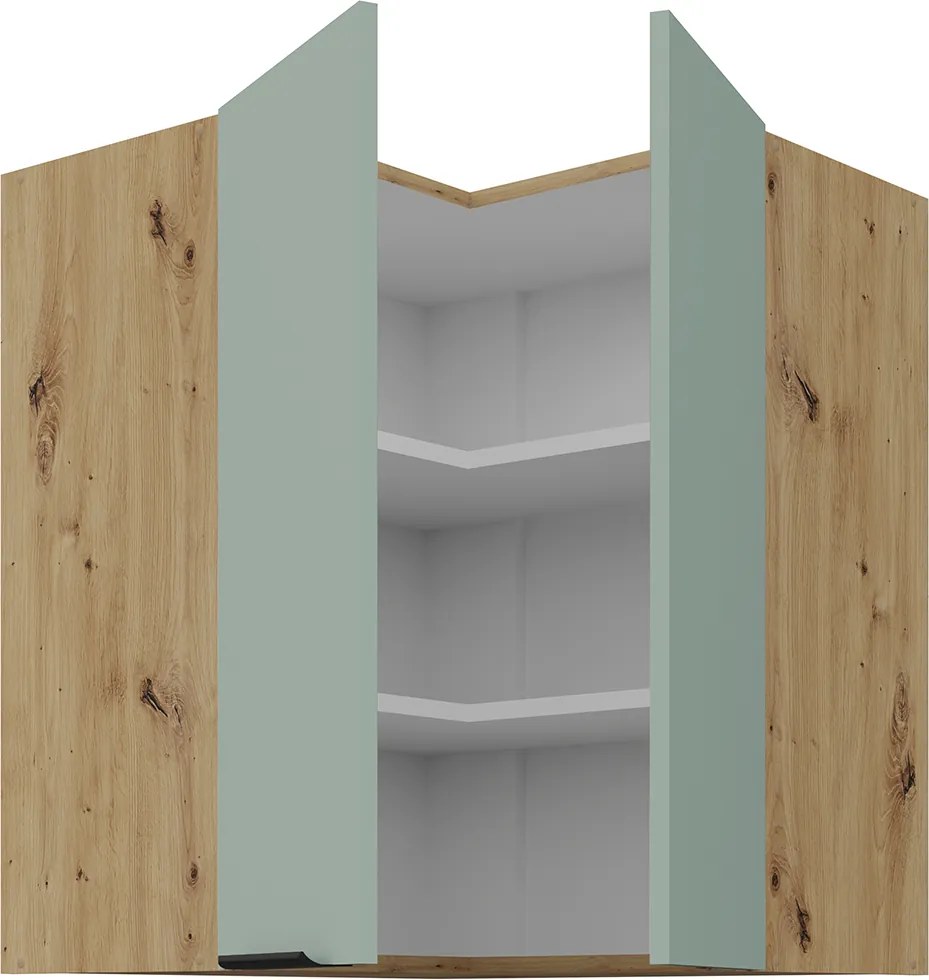 ARIA st | horní kuchyňská skříňka 60x60 GN-72 2F (90°) rohová s policemi | 60x60 cm | artisan/aquamarine