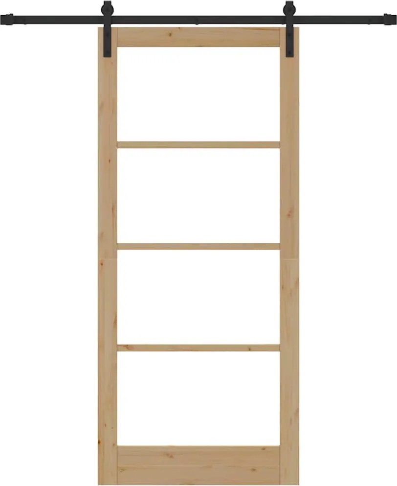 Posuvné dveře ORKDAL Přirozená a černá 93 x 211 cm 3331841