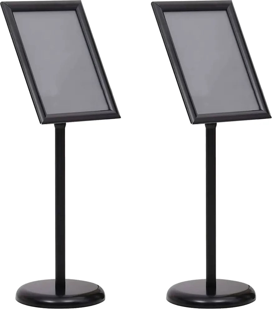 Stojany na plakáty 2 ks Černá 45 x 32,7 x 108 cm Hliník 3385631